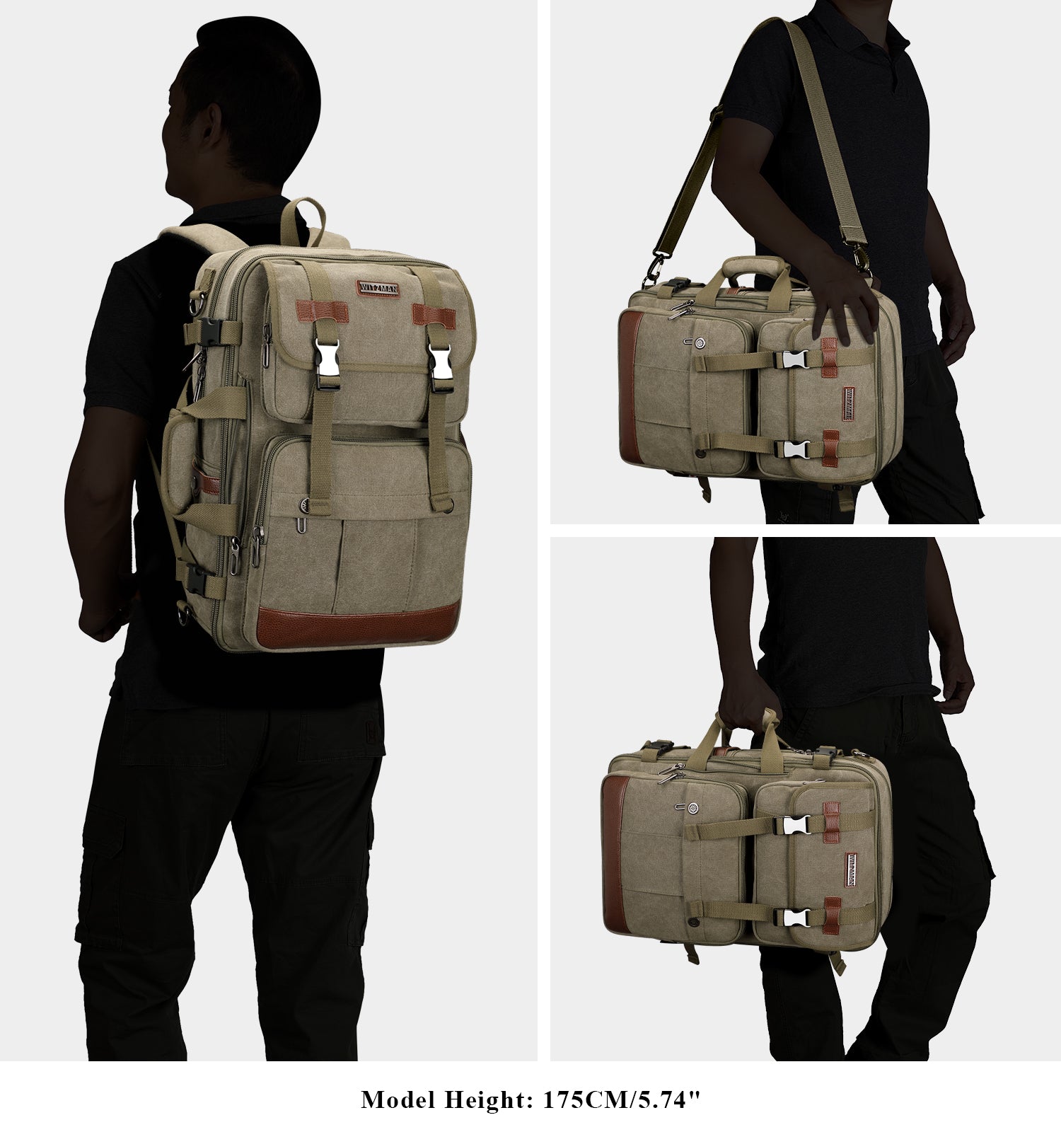 Canvas Backpack Large Travel Backpack Luggage Duffel Bag | WITZMAN