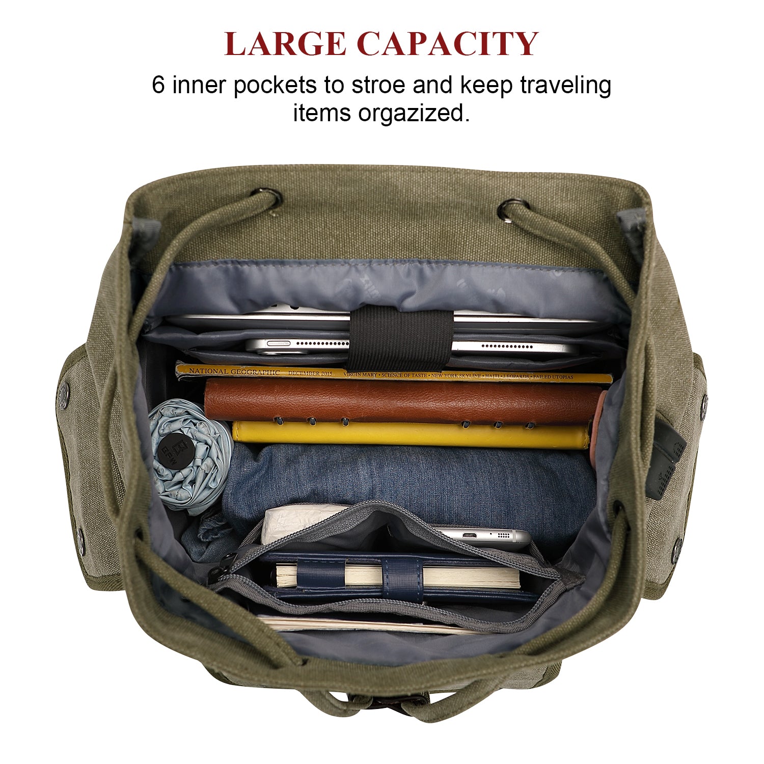 Canvas Backpack for Men Vintage Rucksack Backpack | WITZMAN